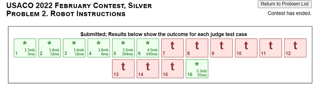 Robot Instructions TLE on USACO server, but not on local - Debugging Help - USACO Forum